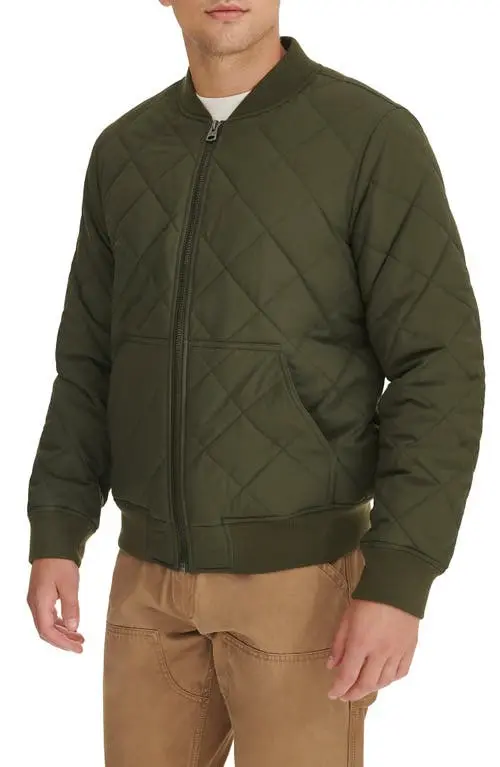 LEVI'S Quilted Bomber Jacket - Olive