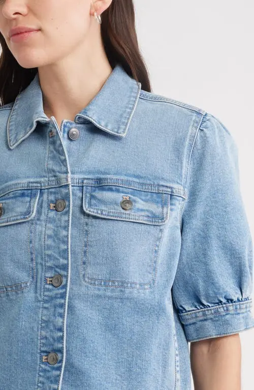 Caslon Elbow Sleeve Denim Jacket