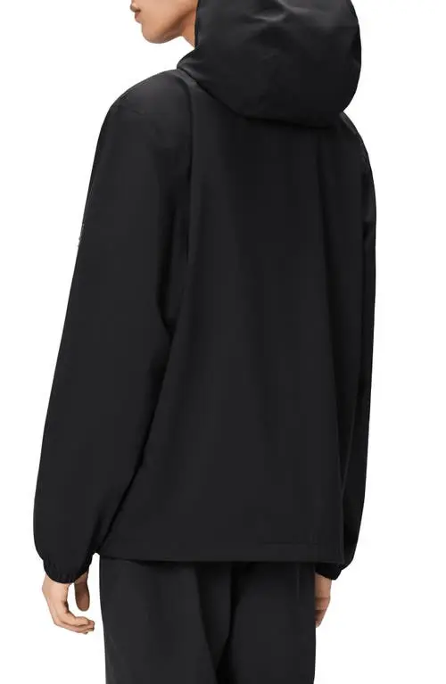 Rains Suva Waterproof Hooded Raincoat - Black