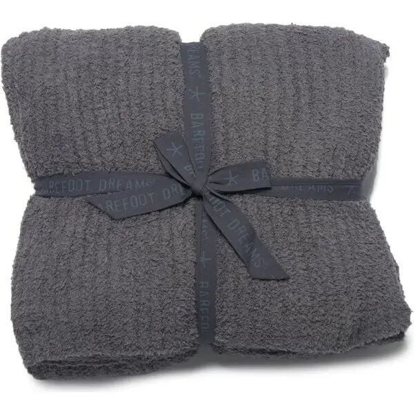 Barefoot Dreams Cozychic® Ribbed Bed Blanket - Graphite