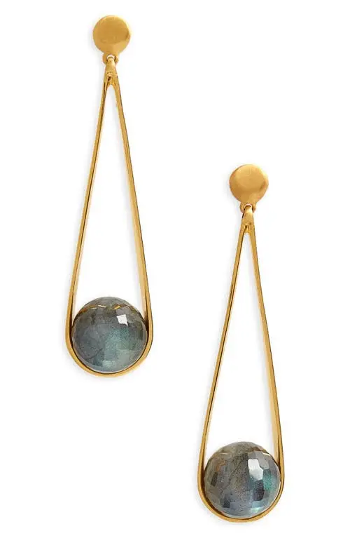 DEAN DAVIDSON Ipanema Drop Earrings - Labradorite/ Gold