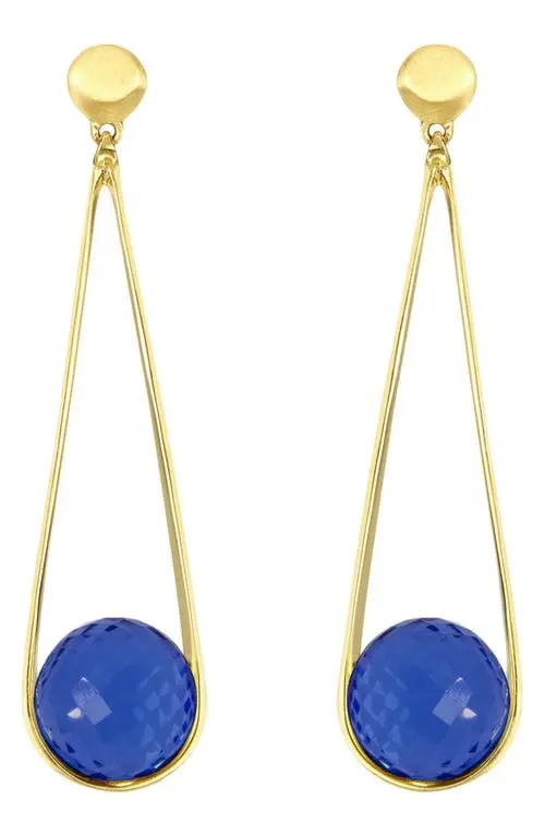 DEAN DAVIDSON Ipanema Drop Earrings - Midnight Blue/gold