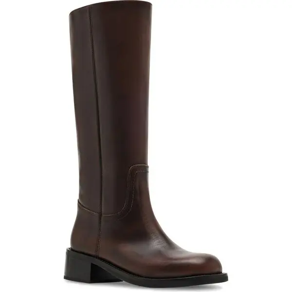 Steve Madden Riggs Knee High Boot - Brn Distre
