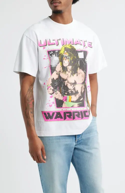 ID SUPPLY CO Wwe Ultimate Warrior Graphic T-shirt - White