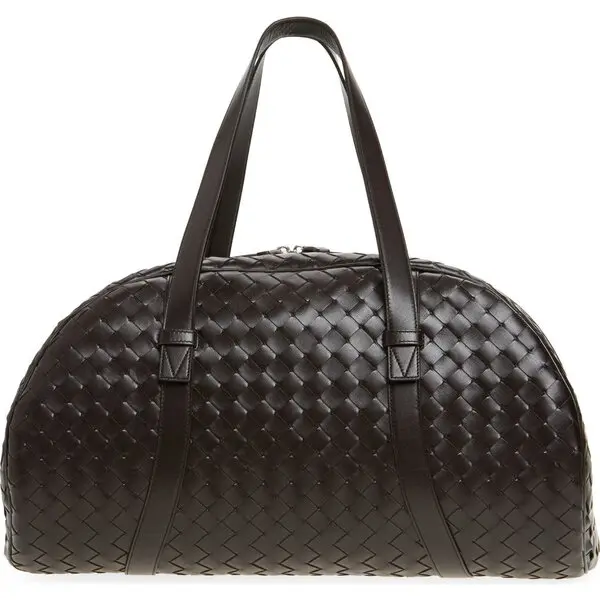 Bottega Veneta Intrecciato Leather Duffle Bag - 2145 Fondant-silver