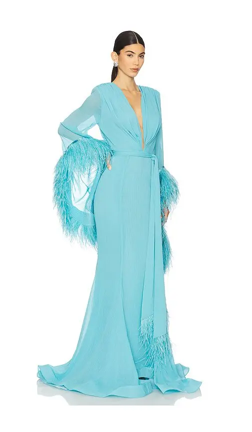 BRONX BANCO Geisha V-neck Gown