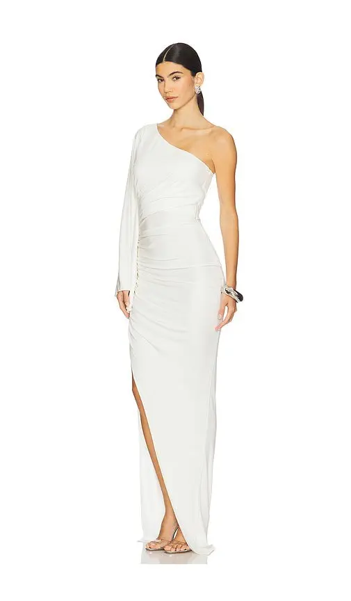 Ronny Kobo Kallista One-shoulder Ruched Dress