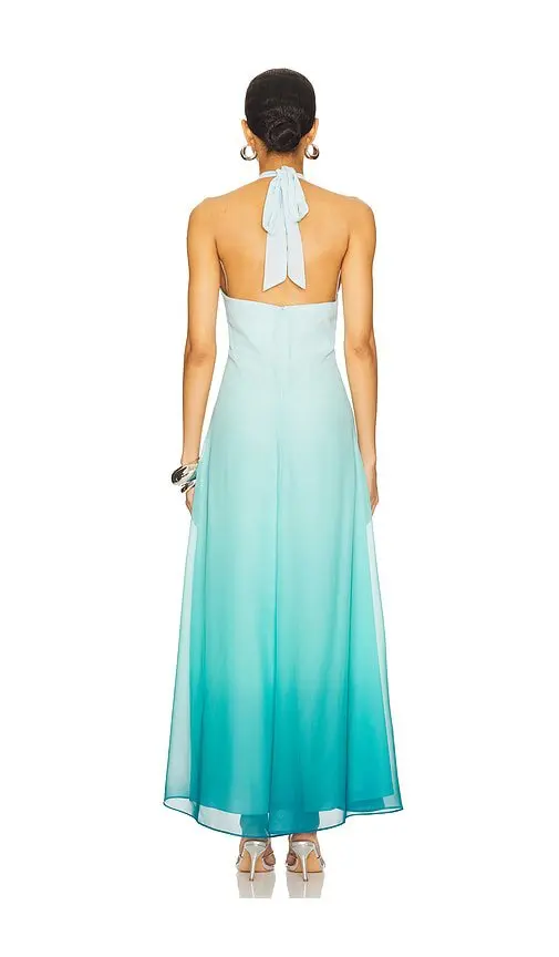 Line & Dot Aden Ombre Maxi Dress - Teal | Editorialist