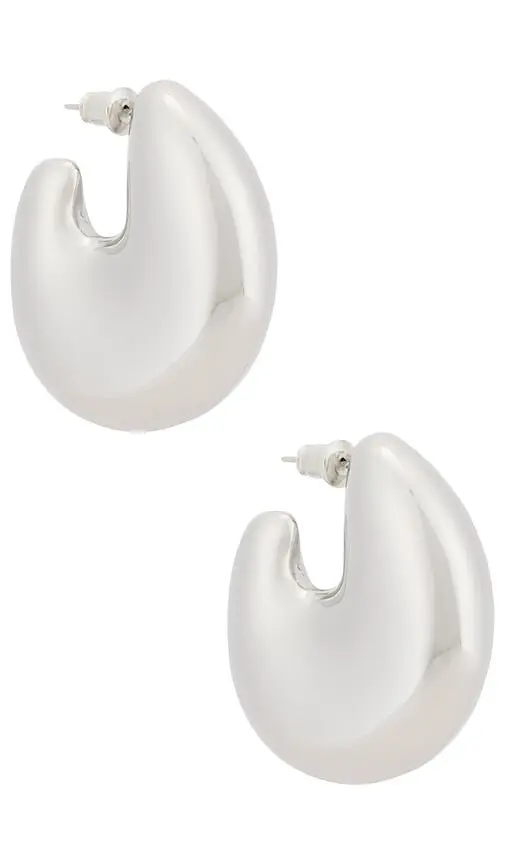 CASA CLARA Remy Hoop Earrings - Silver