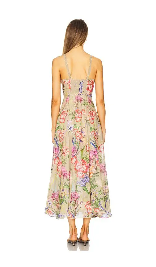 Charo Ruiz Ibiza Iraso Long Dress - Olive Botanic
