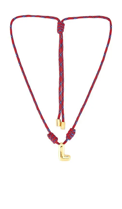 JOOLZ BY MARTHA CALVO Bubble Letter Corded Necklace - Red
