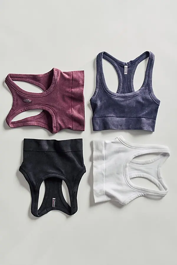 Free People Go To Sports Bra - Washed Black