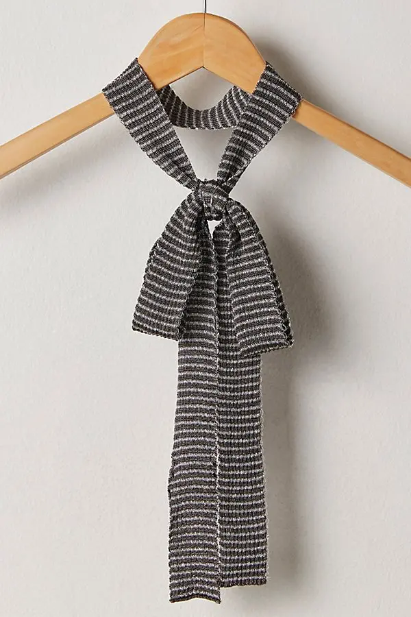 Free People Closing Hour Skinny Scarf - Grey