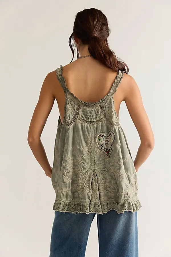 MAGNOLIA PEARL Eyelet Tank Top