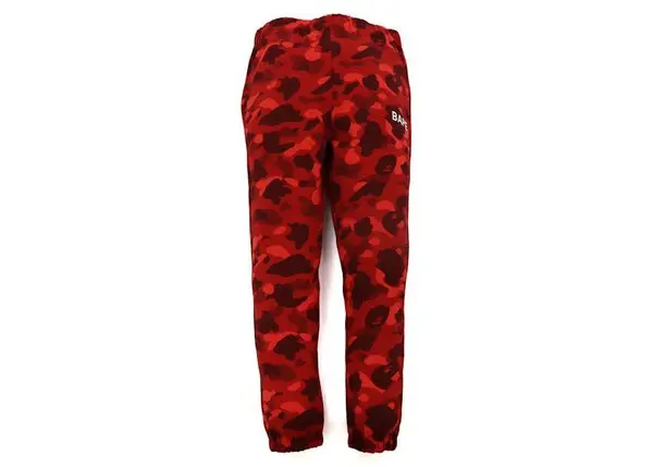 A BATHING APE Camo Sweat Pants - Red
