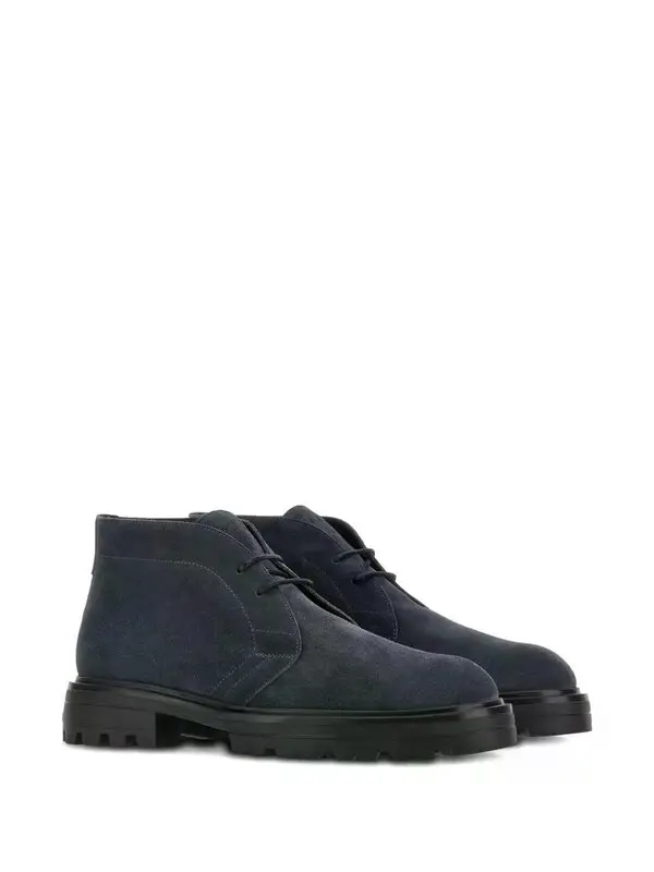 Hogan Suede Ankle Boots - Blue