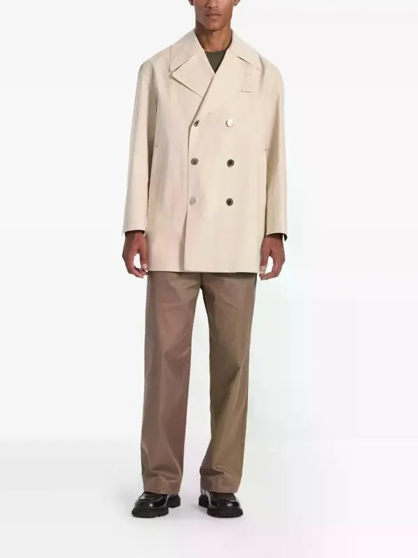 Mackintosh Canonbie Pea Coat - White