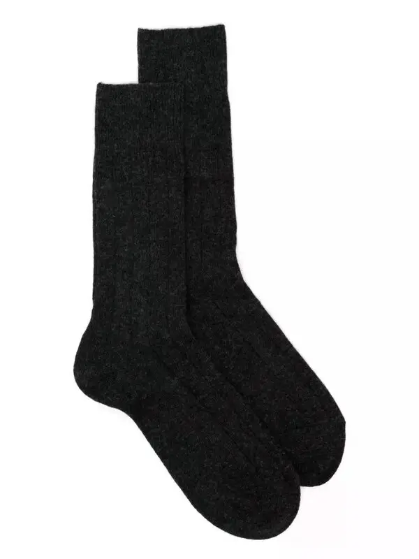 Inverni Lhasa Ribbed Socks - Grey