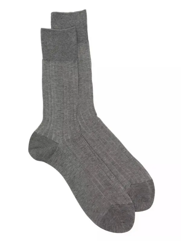 Falke Fine Shadow Striped Socks - Grey
