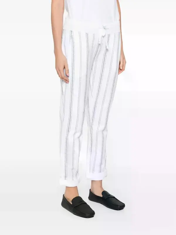 JUVIA Cotton-blend Pinstriped Trousers