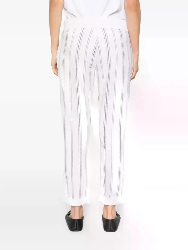 JUVIA Cotton-blend Pinstriped Trousers