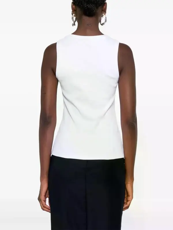 Alexander McQueen Logo-plaque Tank Top - White