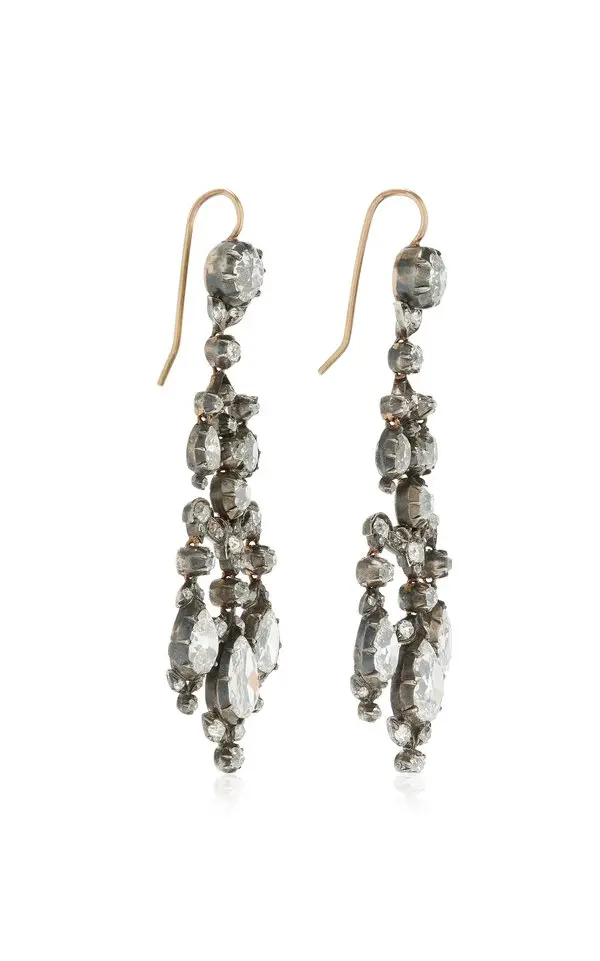 STEPHEN RUSSELL Antique Diamond Chandelier Earrings