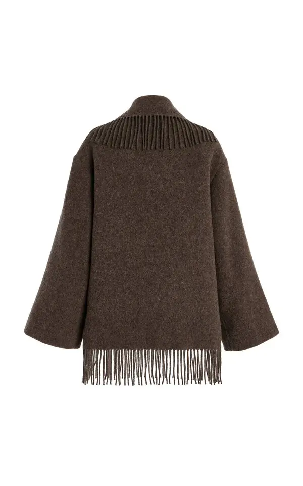 BY MALENE BIRGER Boloune Fringe Wool Coat