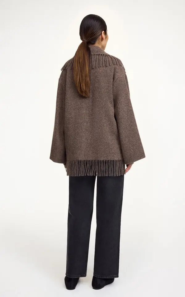 BY MALENE BIRGER Boloune Fringe Wool Coat