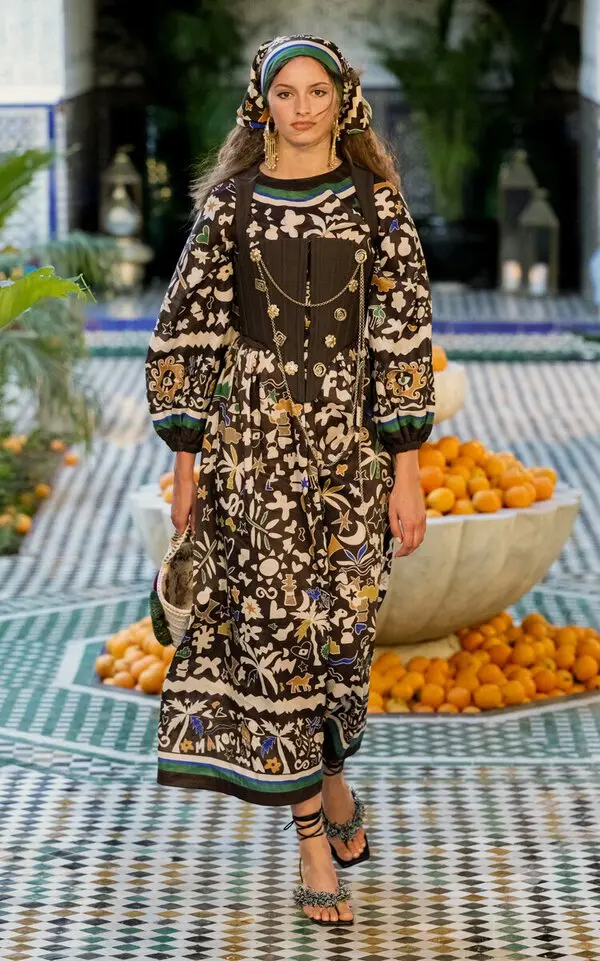 ALEMAIS Maroc Ramie Midi Dress - Multi