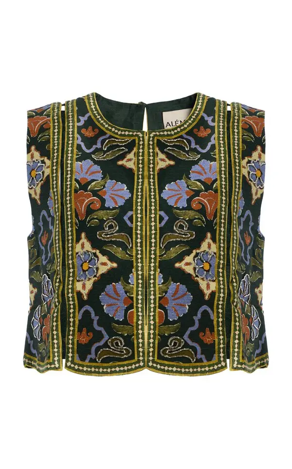 ALEMAIS Oasira Linen-blend Top - Multi