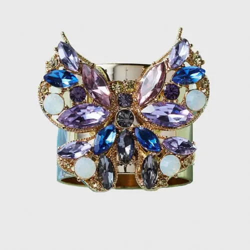 JOANNA BUCHANAN Jeweled Butterfly Napkin Rings - Blue