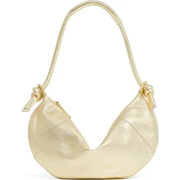 MANSUR GAVRIEL Mini Fortuna Metallic Leather Hobo Bag