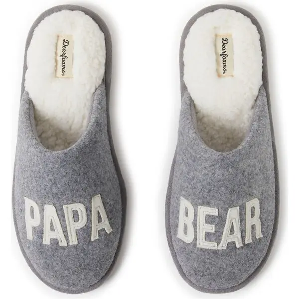 DEARFOAMS Papa Bear Scuff Slipper
