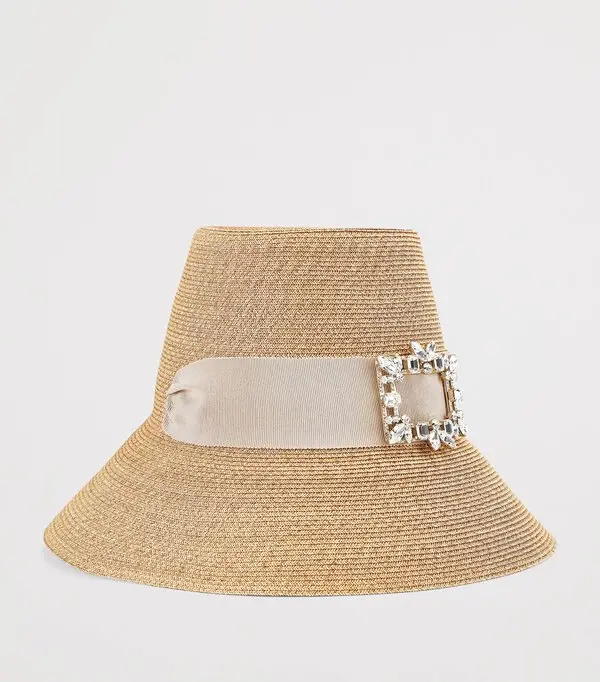 ROGER VIVIER Raffia Bucket Hat