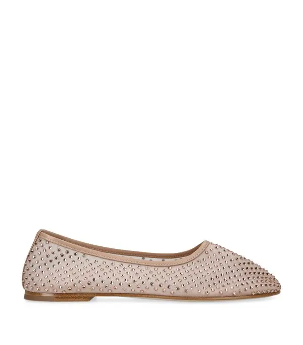 Dear Frances Embellished Balla Ballet Flats - Nude