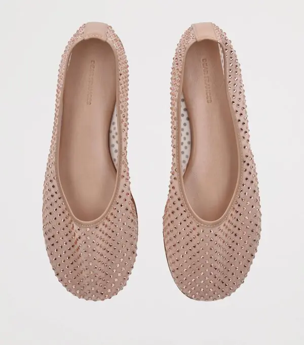 Dear Frances Embellished Balla Ballet Flats - Nude