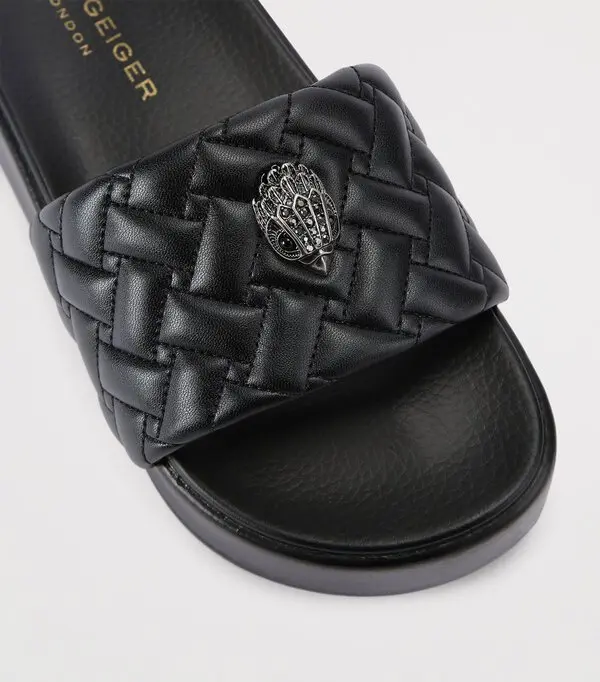 Kurt Geiger Meena Eagle Platform Slides - Black