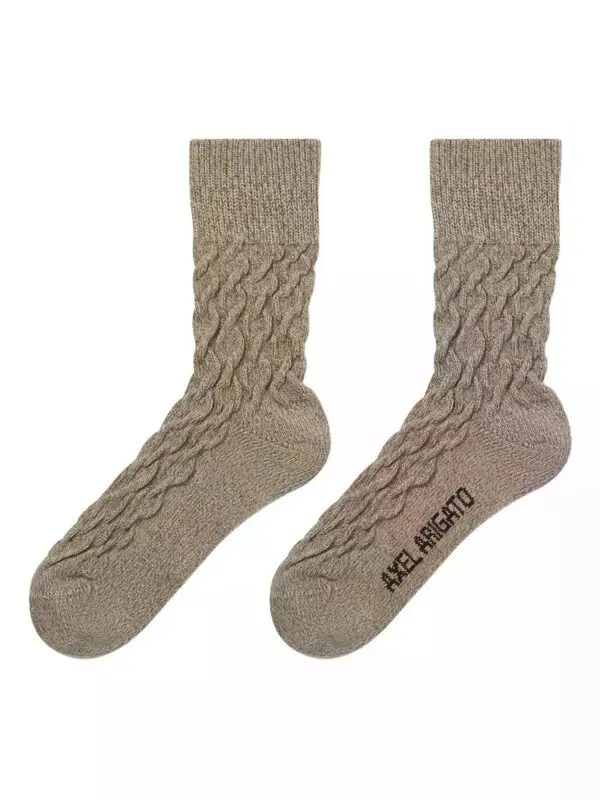 Axel Arigato Cable-knit Ankle Socks - Neutrals