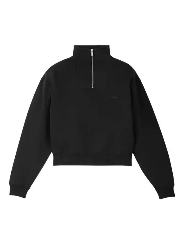 Jacquemus Zip-neck Sweater - Black