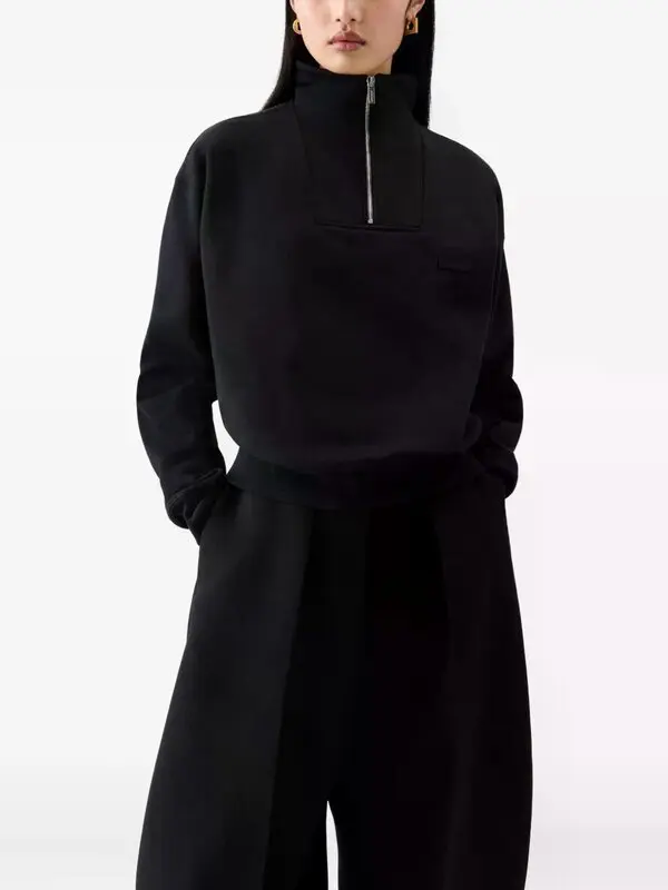 Jacquemus Zip-neck Sweater - Black