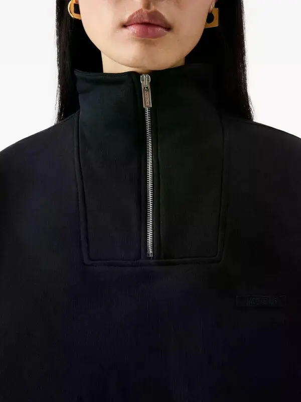 Jacquemus Zip-neck Sweater - Black