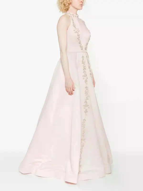 AAVVA Floral Embroidered Gown - Pink