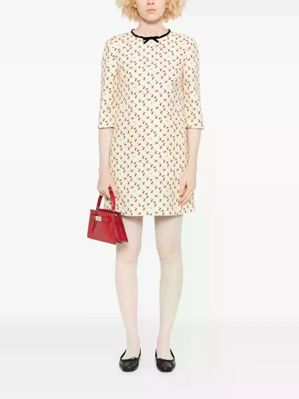 Valentino Garavani Cherry-motif Dress - Neutrals