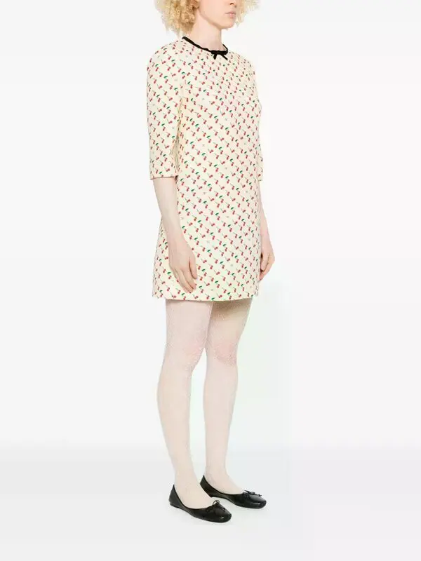 Valentino Garavani Cherry-motif Dress - Neutrals