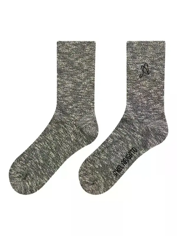 Axel Arigato Mélange Crew Socks - Black