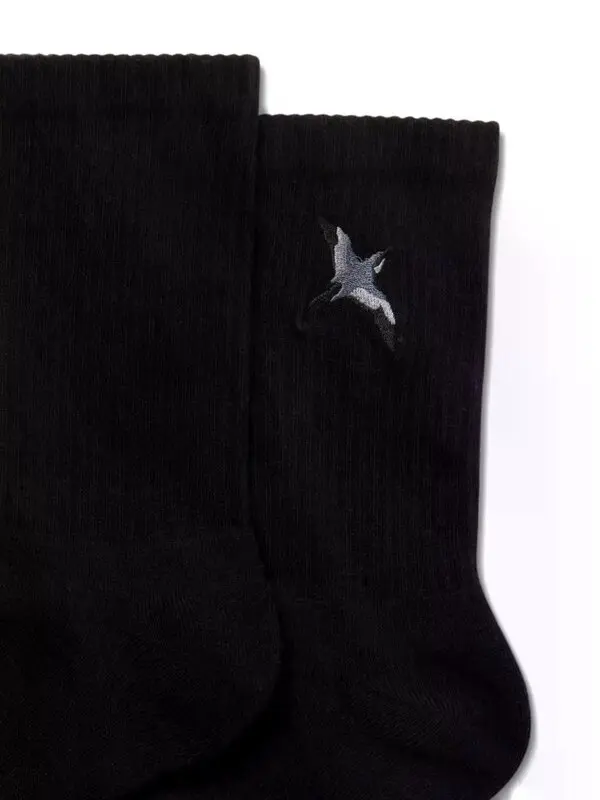 Axel Arigato Logo-embroidered Crew Socks - Black
