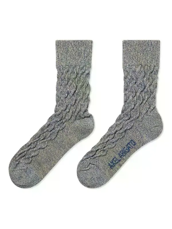 Axel Arigato Cable-knit Mid-calf Socks - Blue