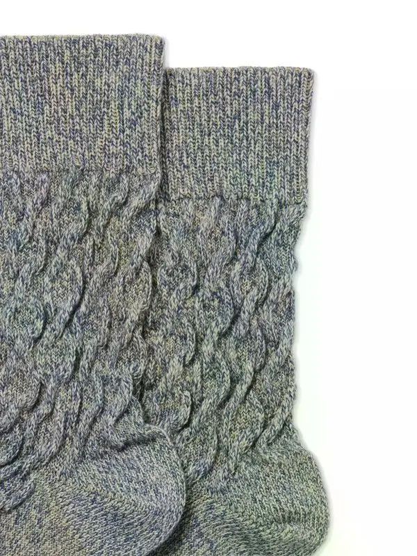 Axel Arigato Cable-knit Mid-calf Socks - Blue