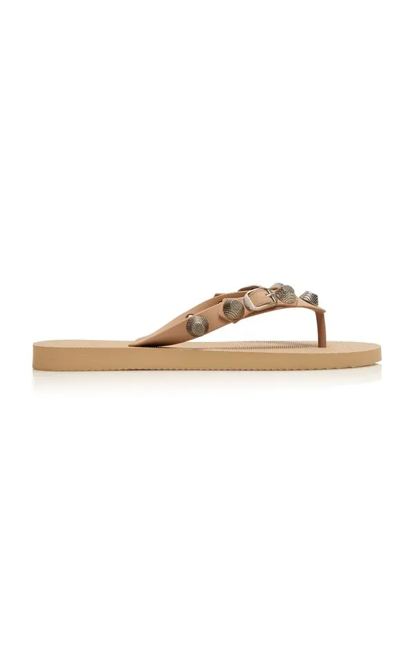 Balenciaga City Rubber Thong Sandals - Neutral